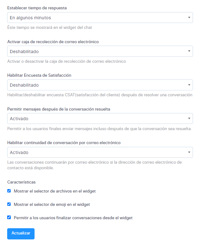 Canal Website | Documentación Chat Buho